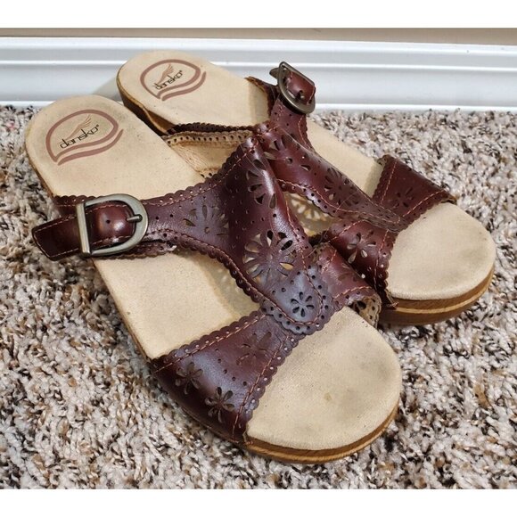 Dansko | Shoes | Dansko Sapphire Cornflower Brown Leather Slip On ...